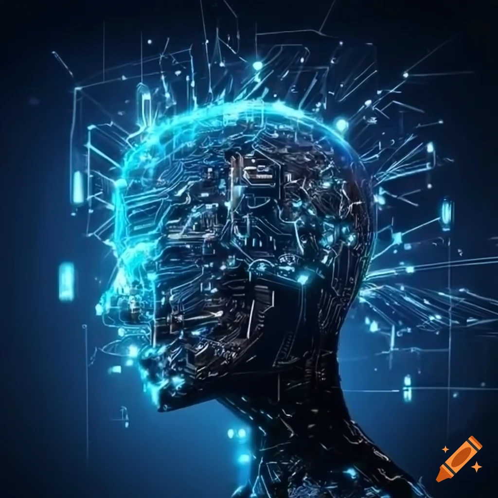 Conceptual image representing the future of artificial intelligence on Craiyon