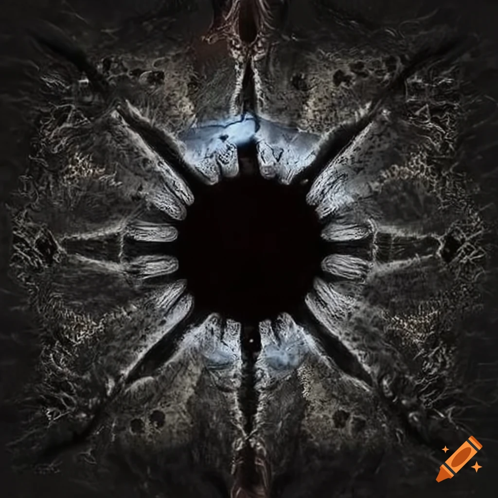 Illustration of a black sun on Craiyon