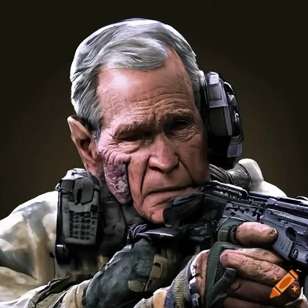 George W Bush as a playable Call of Duty Operator on Craiyon