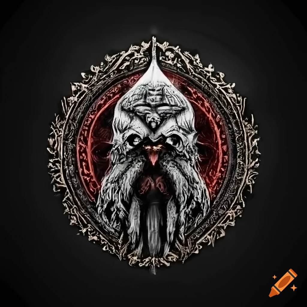 Dark logo of a slavic warrior clan on Craiyon