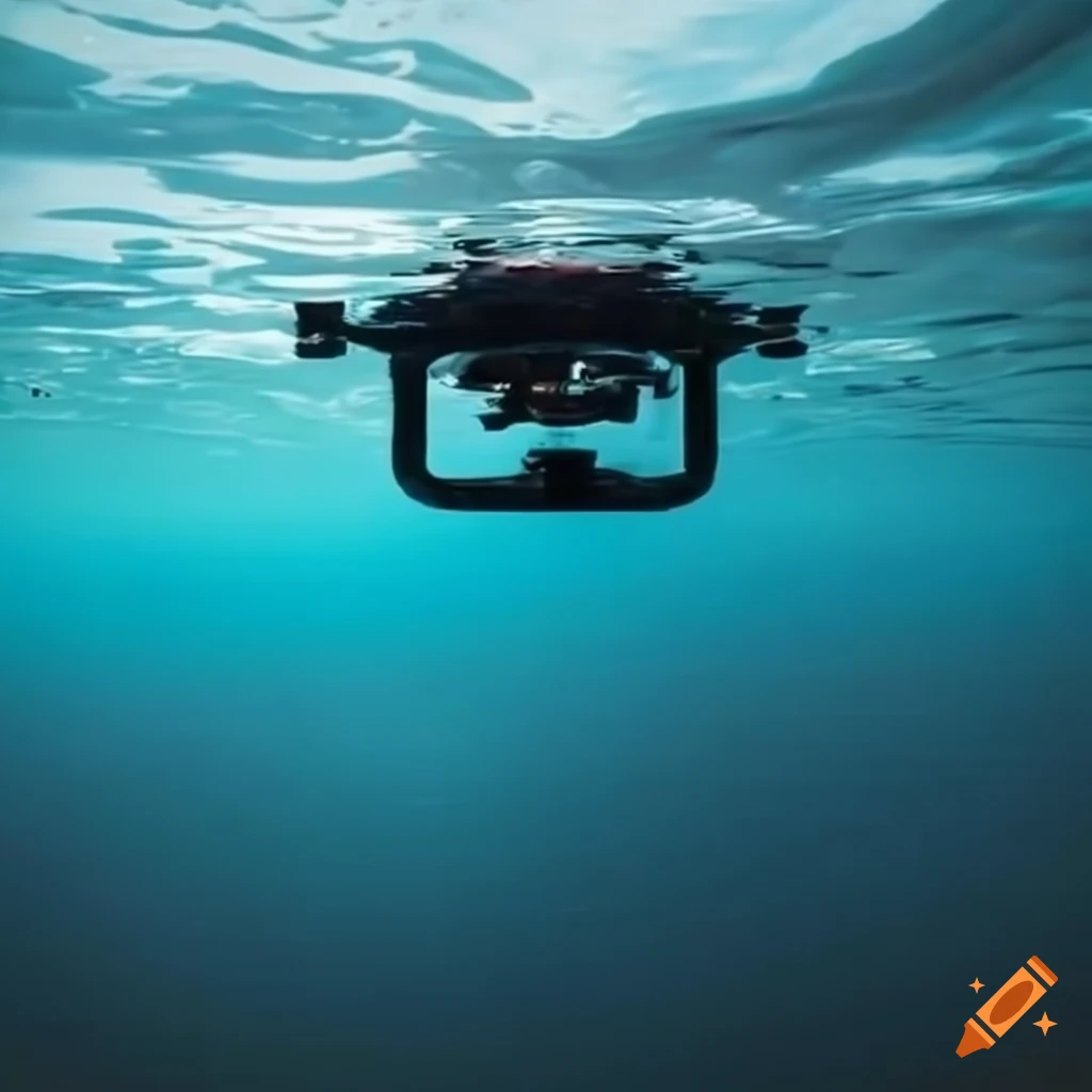 Underwater drone exploring the depths on Craiyon
