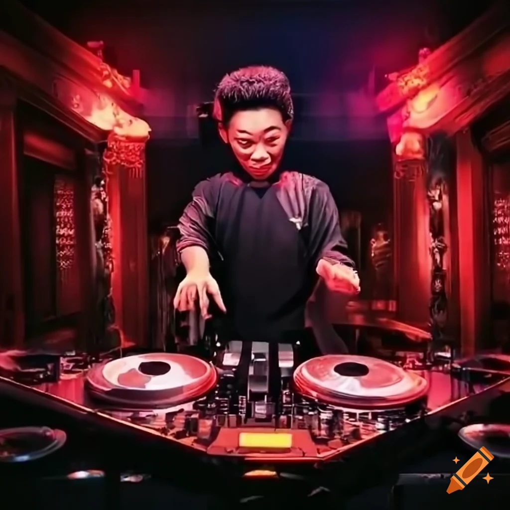 Chinese new year dj party in the future on Craiyon