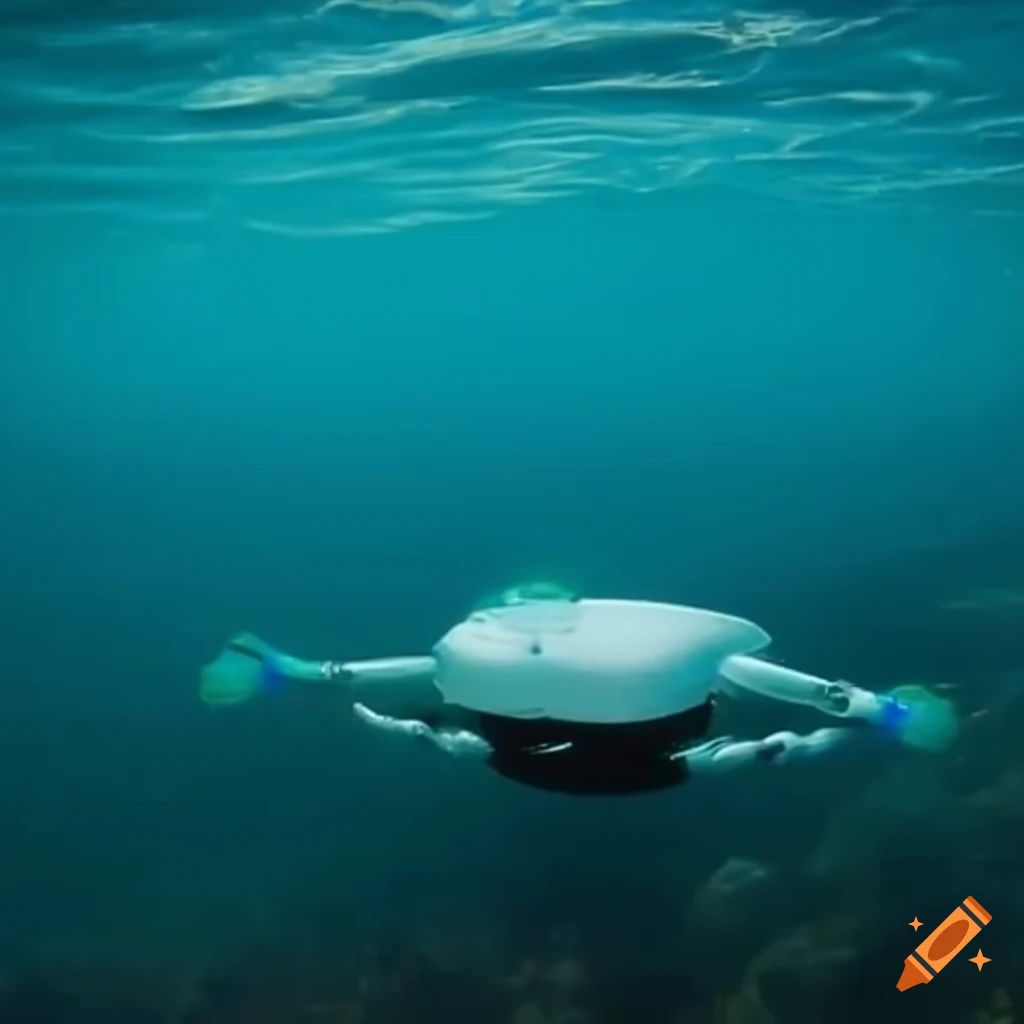 Underwater drone exploring the depths on Craiyon