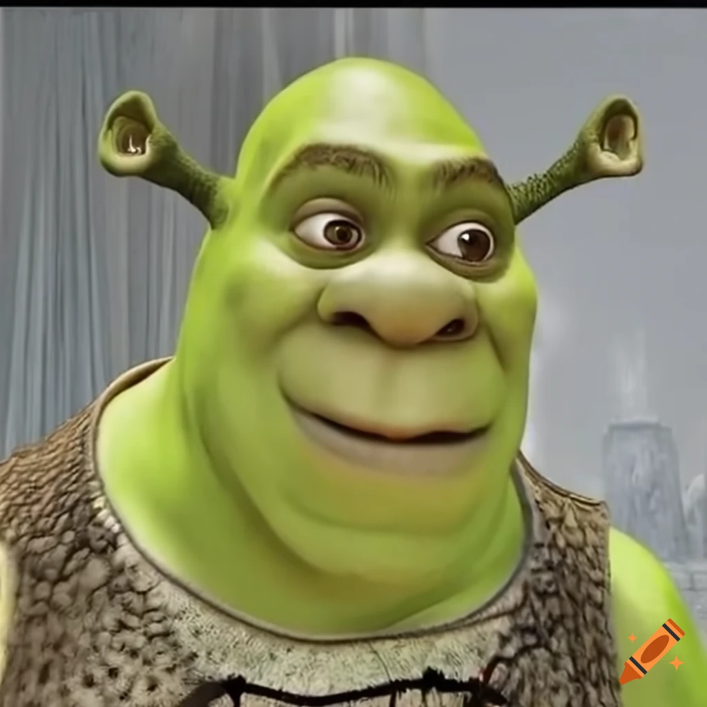 Shrek meme face on Craiyon