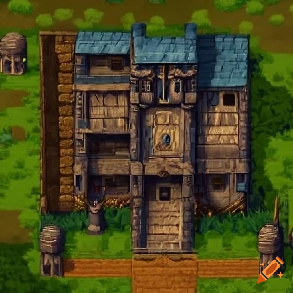 Rpg maker mz village house on Craiyon