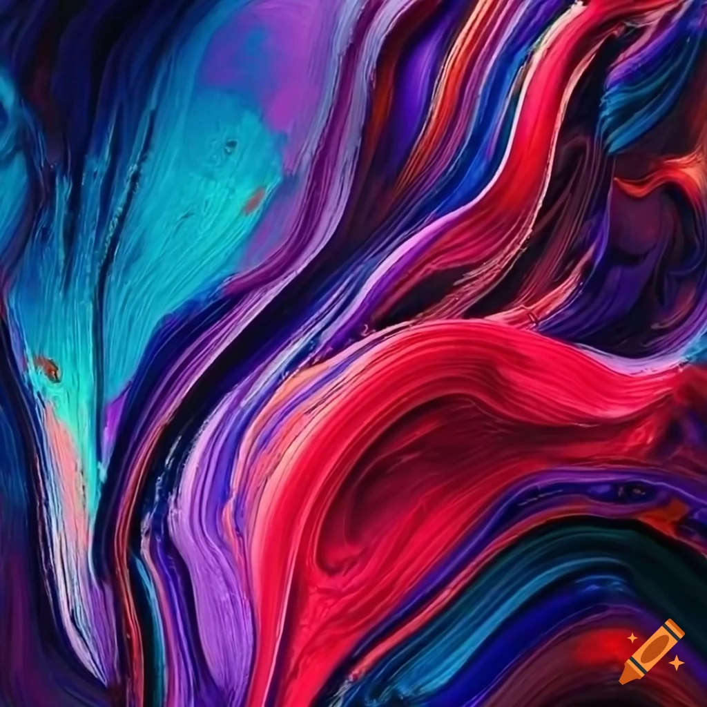 Abstract brushstrokes with bold vivid colors in high definition 8k on ...