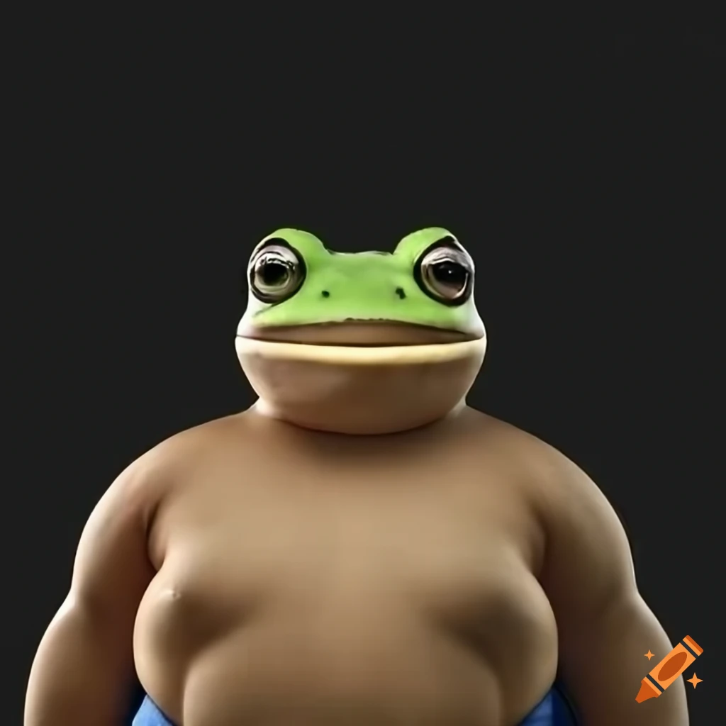 Frog wearing a sumo uniform on Craiyon