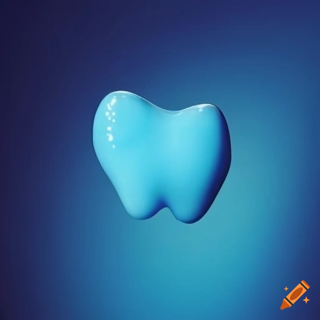 Blue colored teeth on Craiyon