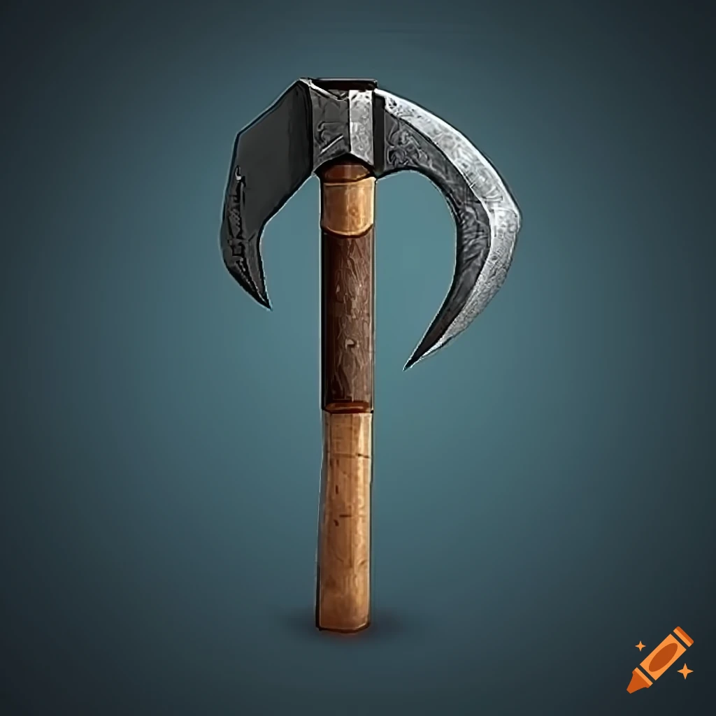 Medieval pickaxe icon for video game crafting on Craiyon