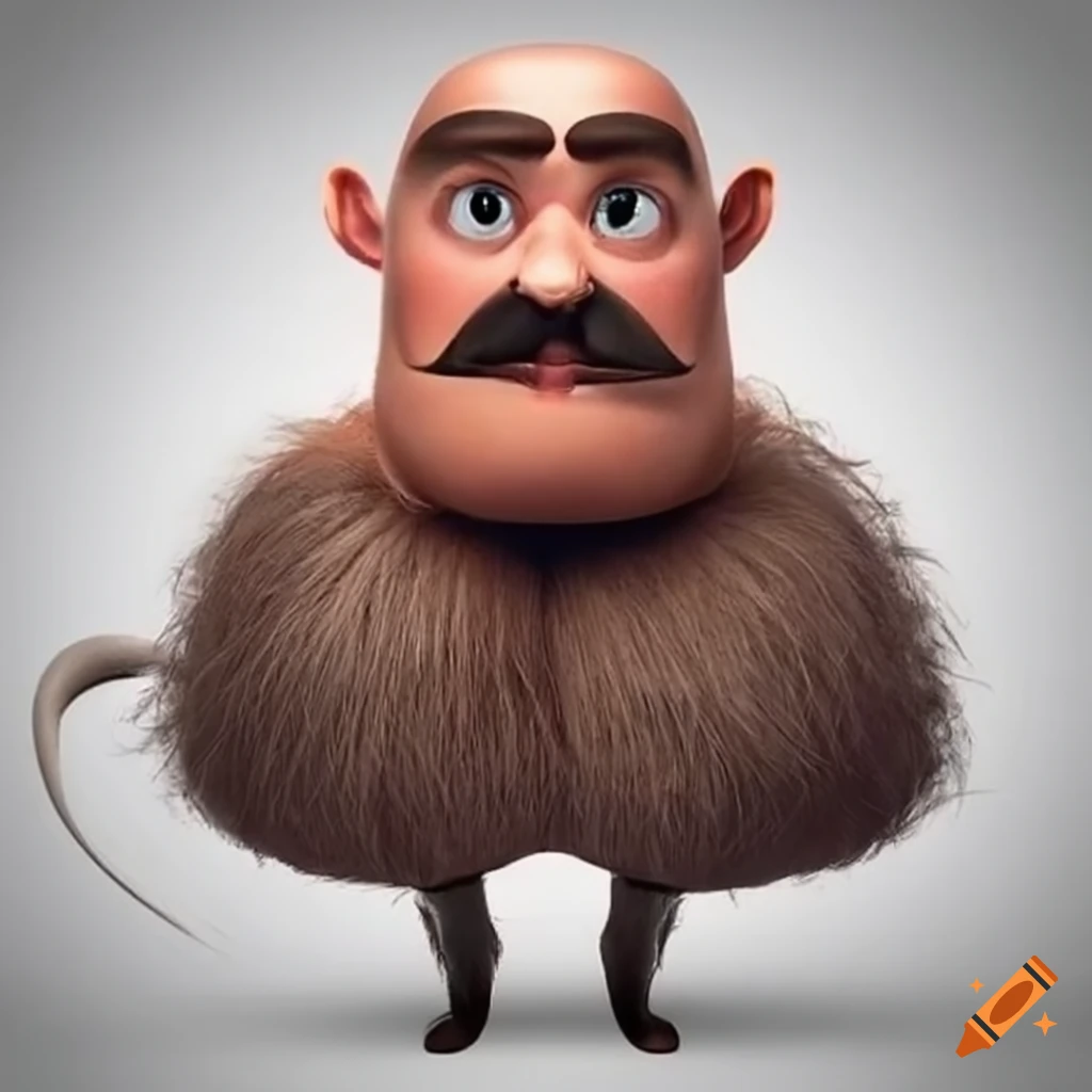 Character with a large mustache on Craiyon