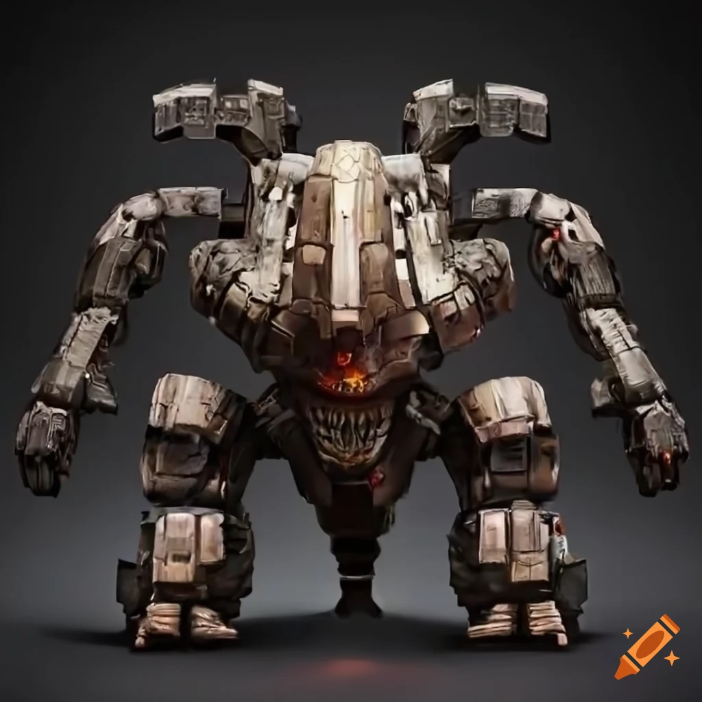 Hybrid mech on a black background with stunning high definition and ...