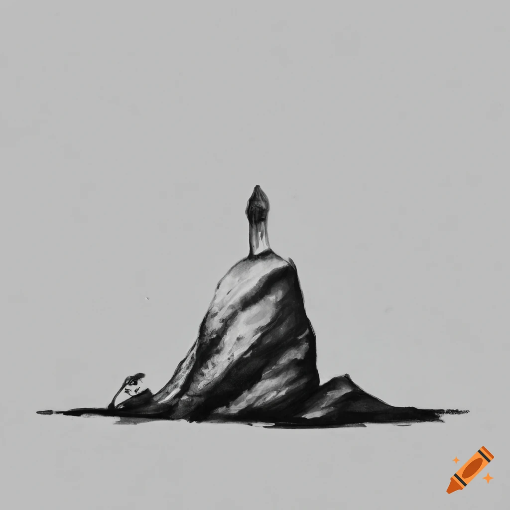 Meticulous ink painting depicting solitude on the sea on Craiyon