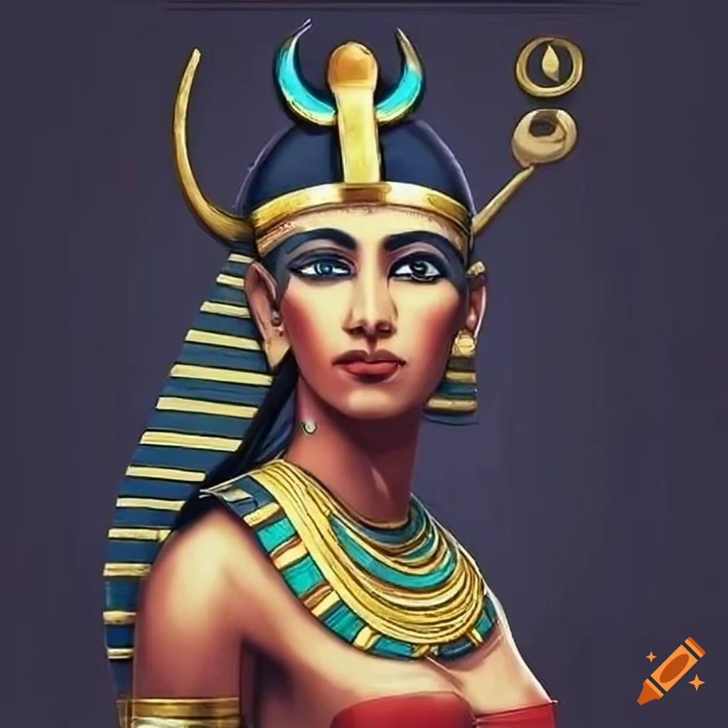 Egyptian goddess isis statue on Craiyon