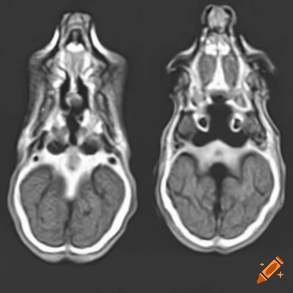Mri scan showing facial anatomy and injectable facial fillers on Craiyon