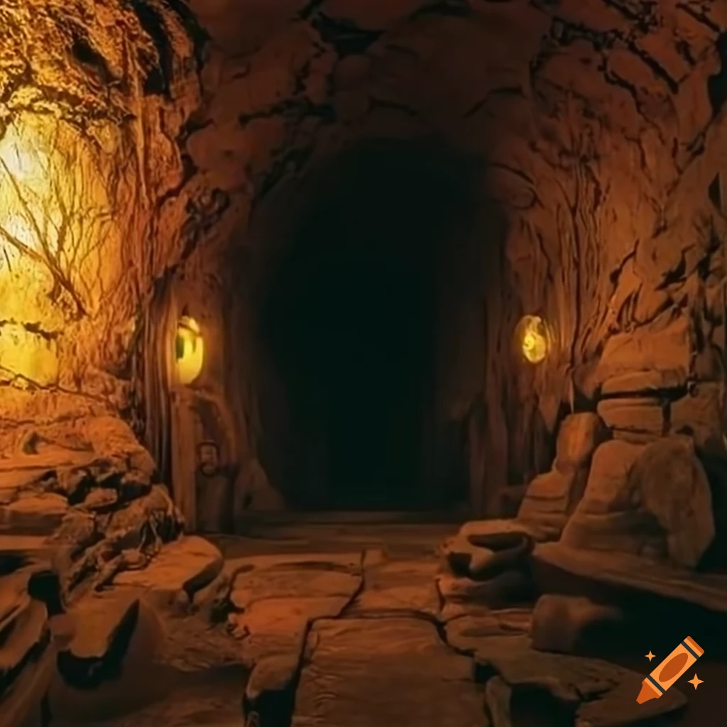 Exploring ancient ruins underground on Craiyon