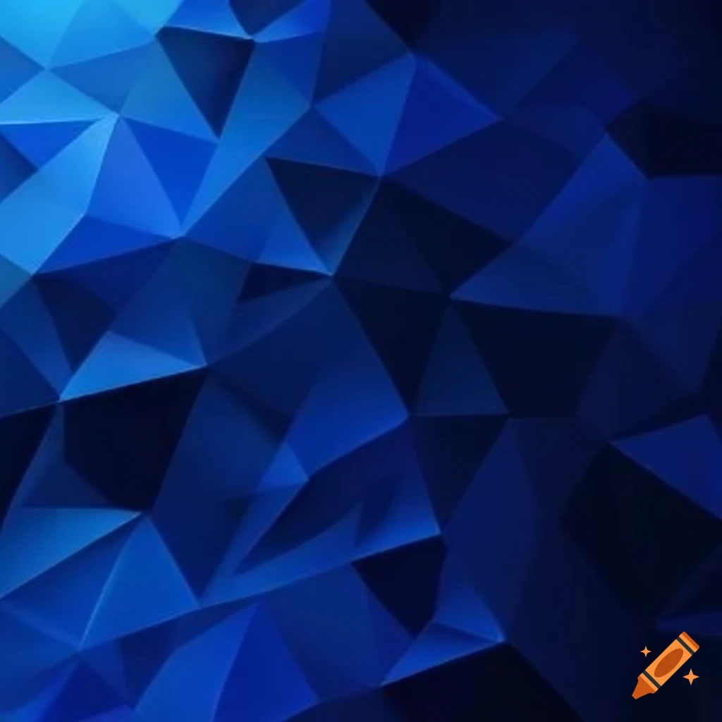 Dark and royal blue geometric shapes on Craiyon
