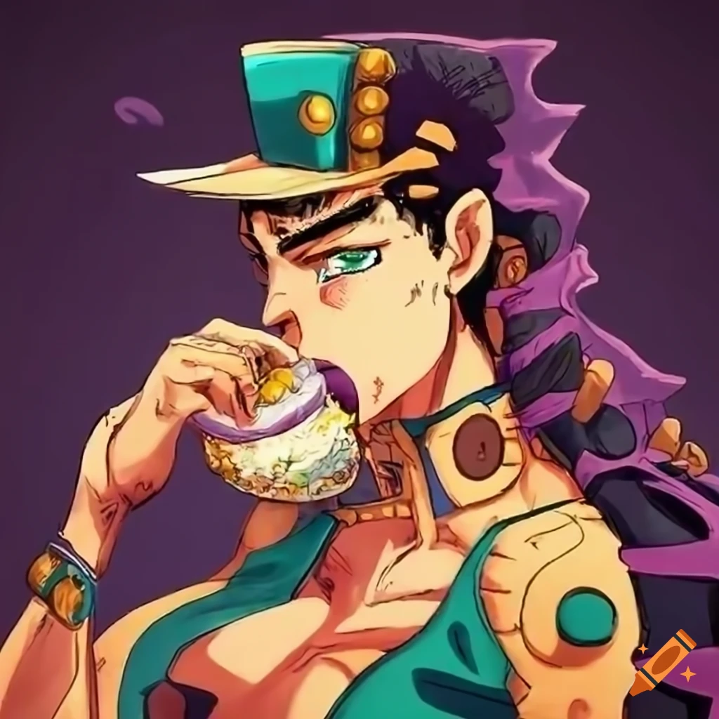 Jotaro Kujo And Jolyne Cujoh Eating Burger At Mcdonalds On Craiyon