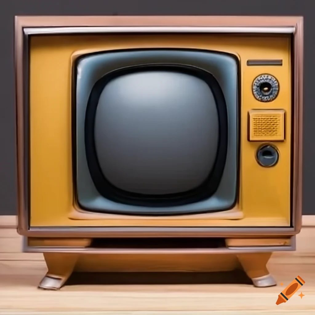 Old retro tv with dial and speakers on Craiyon