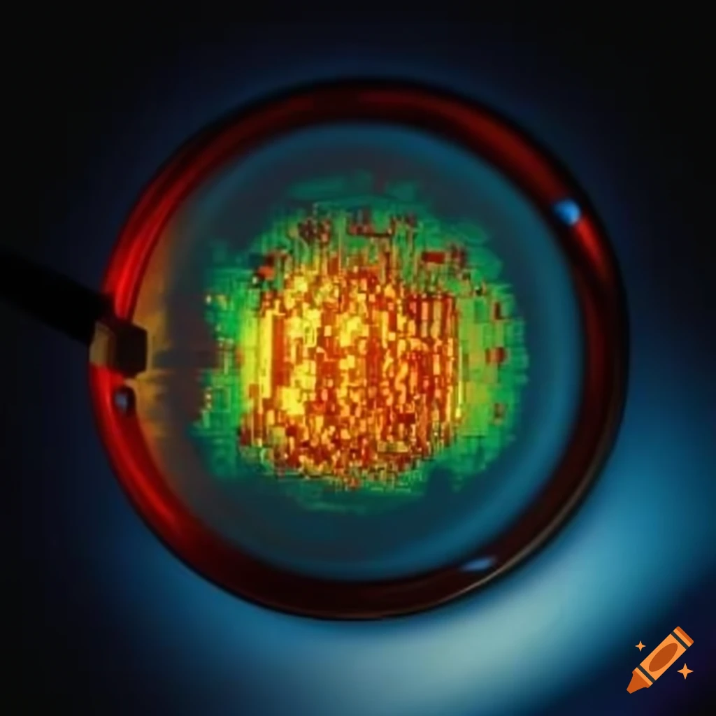 Semiconductor chip thermal analysis showing heat variation on Craiyon