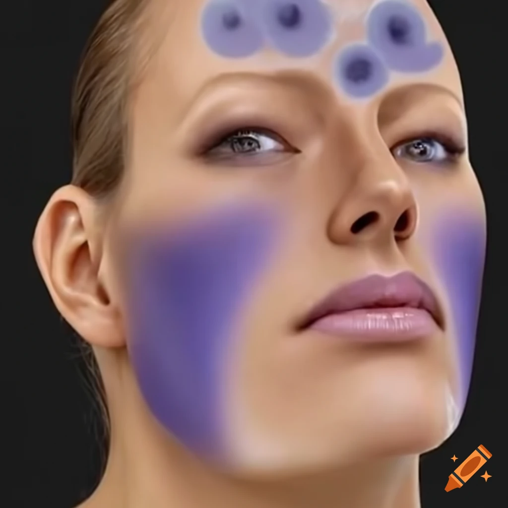 Mri scan of human face showing injectable facial fillers on Craiyon