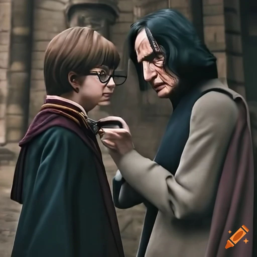 Harry potter and snape in a poignant scene on Craiyon