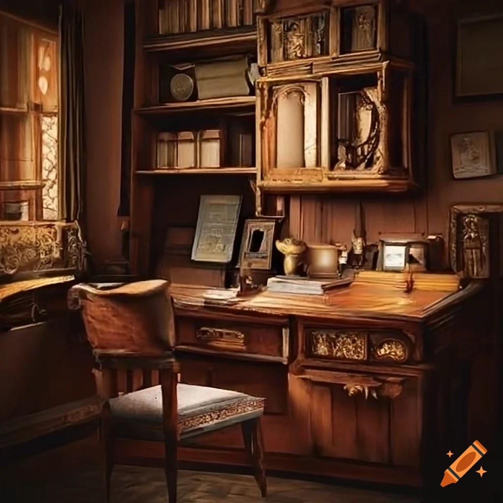 Historic cartographer's office on Craiyon