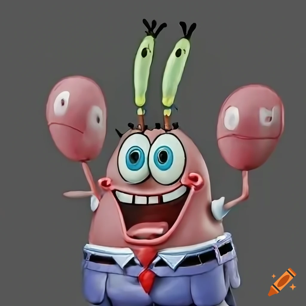 Mr. krabs from spongebob squarepants with a stack of money in ultra ...