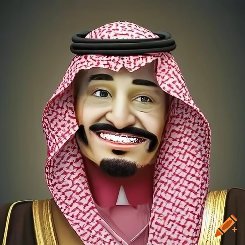 Saudi arabian prince with braces on Craiyon