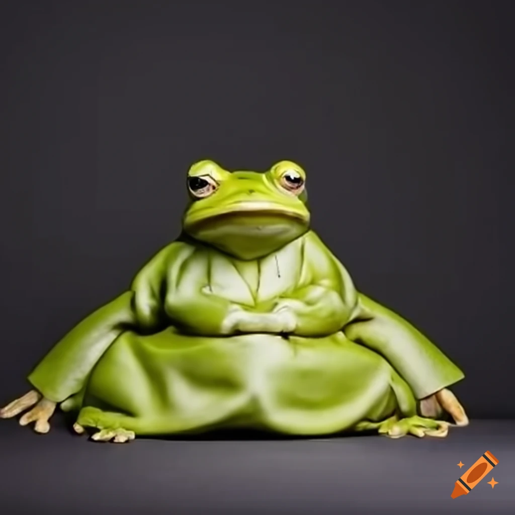 Frog wearing a sumo uniform on Craiyon