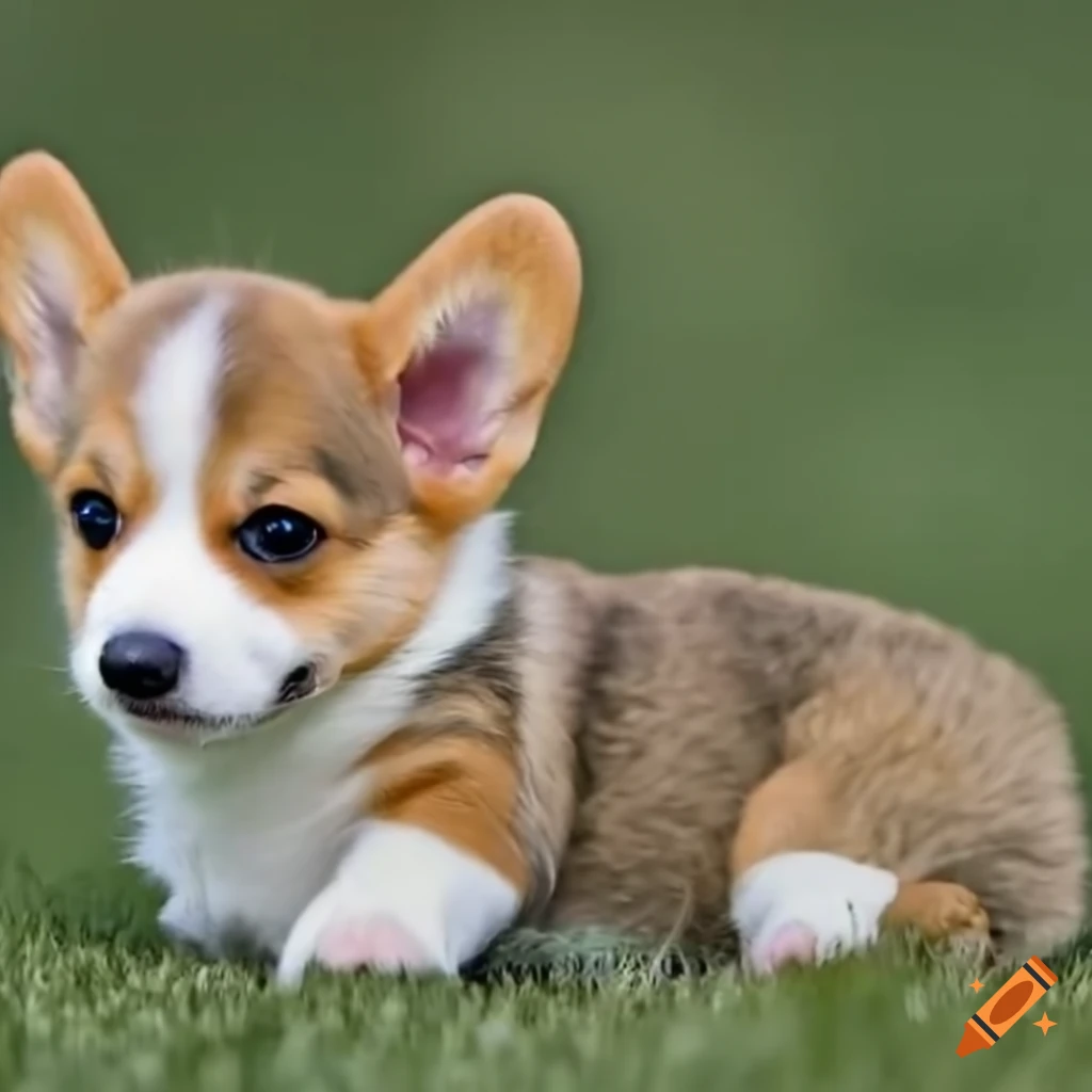 Tiny baby pembroke welsh corgi on Craiyon