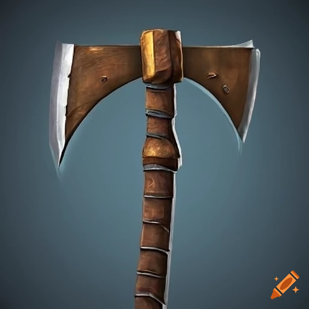 Medieval pickaxe icon for video game crafting on Craiyon