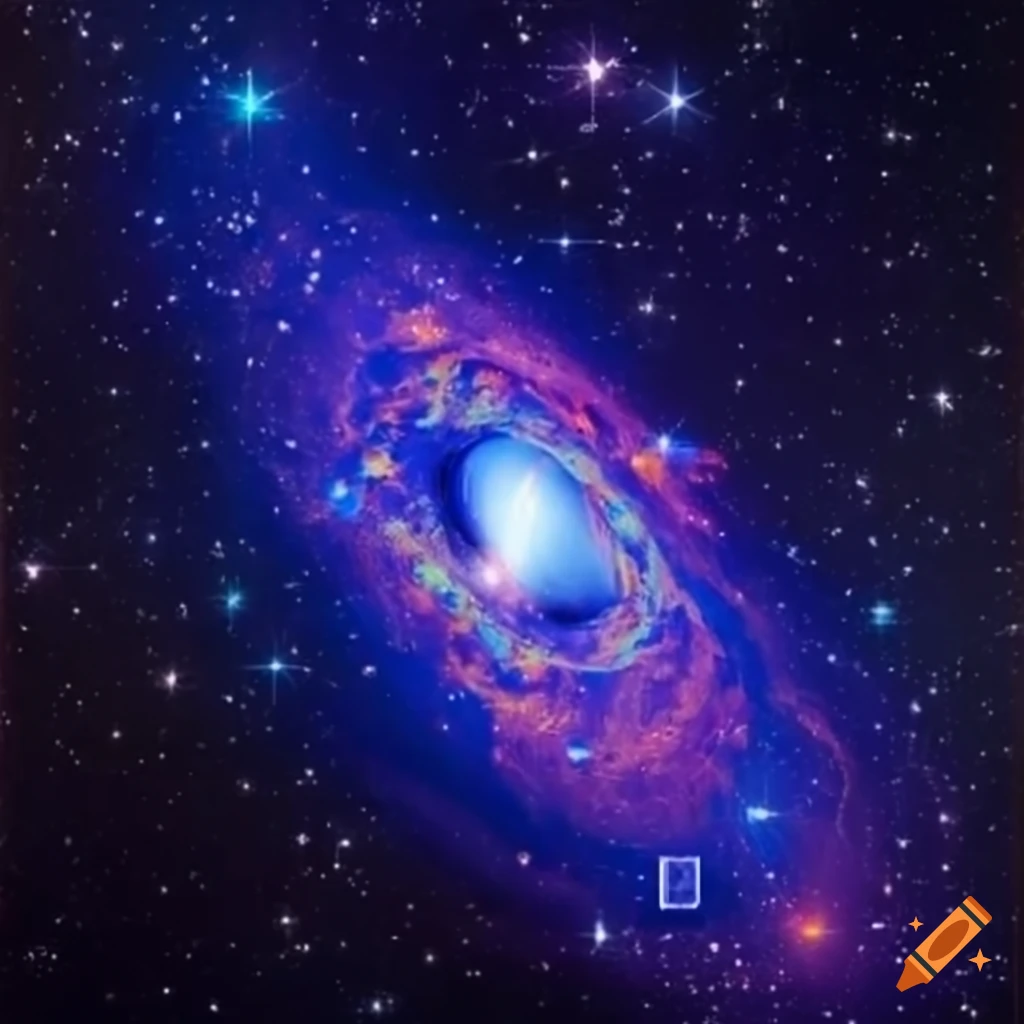 Cosmic space and stars on Craiyon