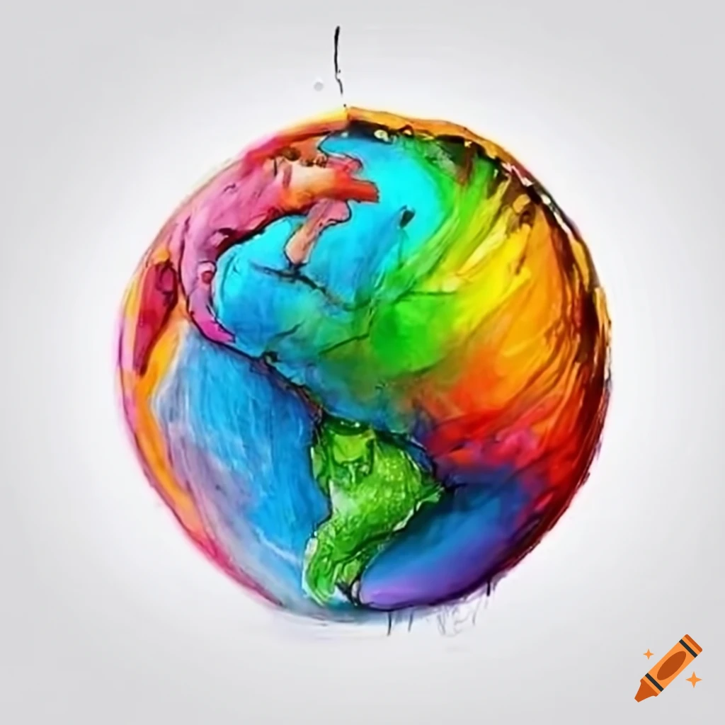 Abstract representation of the world on Craiyon