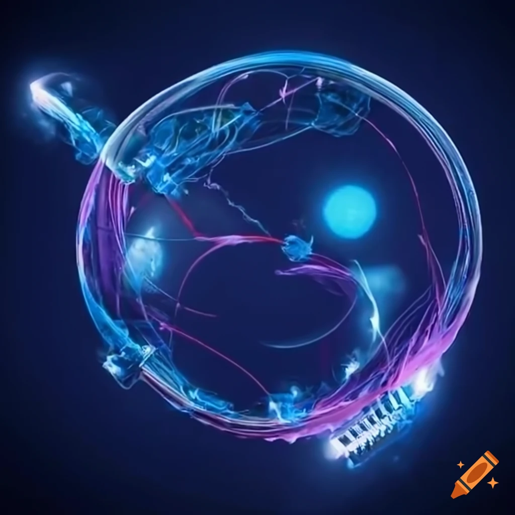 Internet connection in deep space with ethernet cables on Craiyon