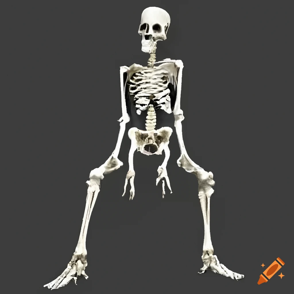 Skeleton in ps1 graphics style on Craiyon