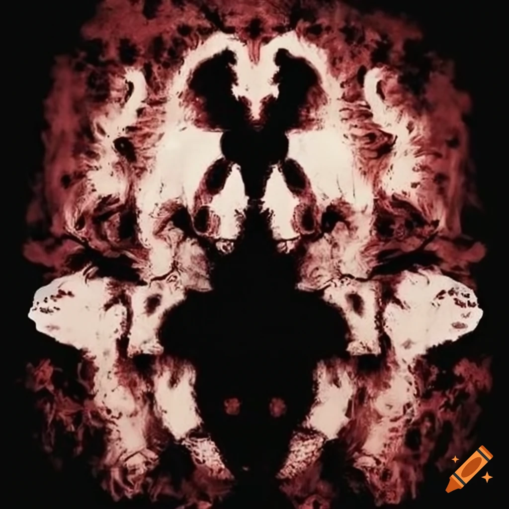 Abstract rorschach ink blots on Craiyon
