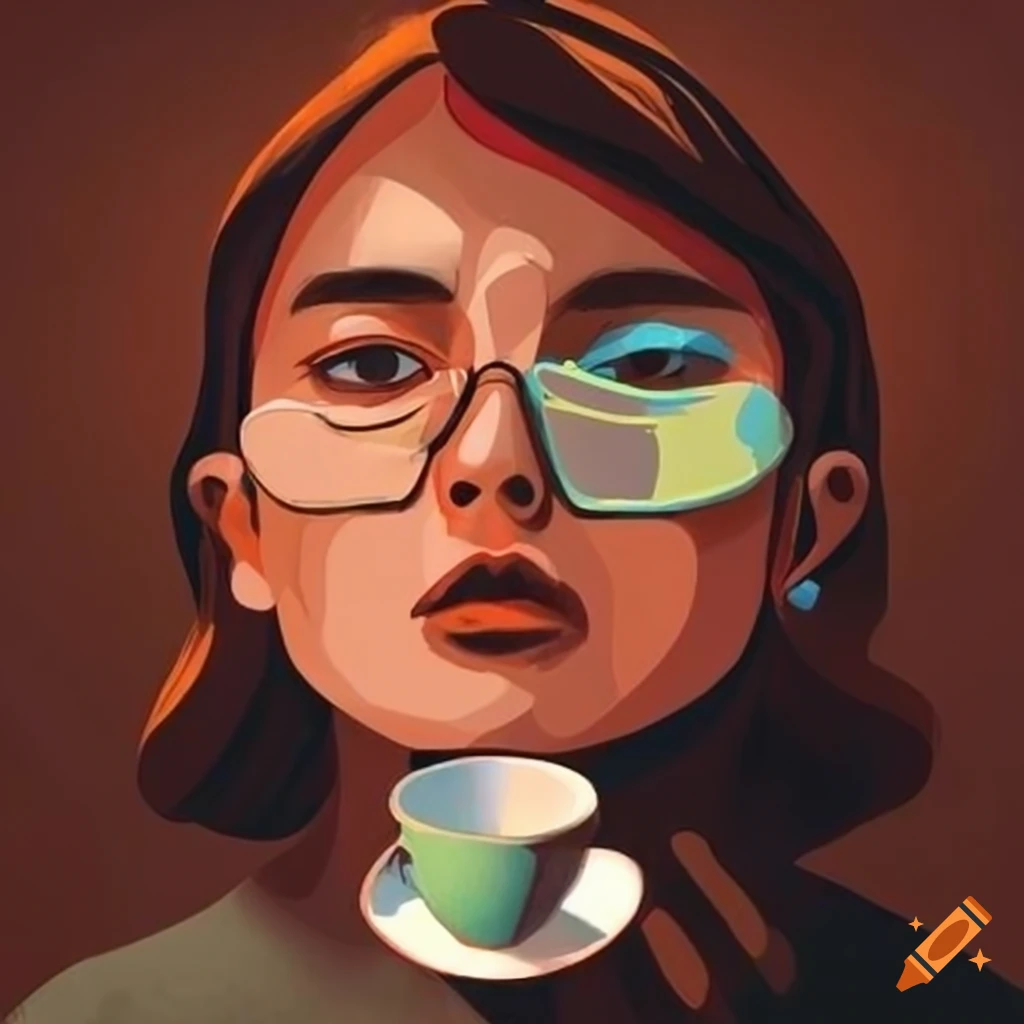 Coffee connections poster series featuring whimsical paths connecting ...