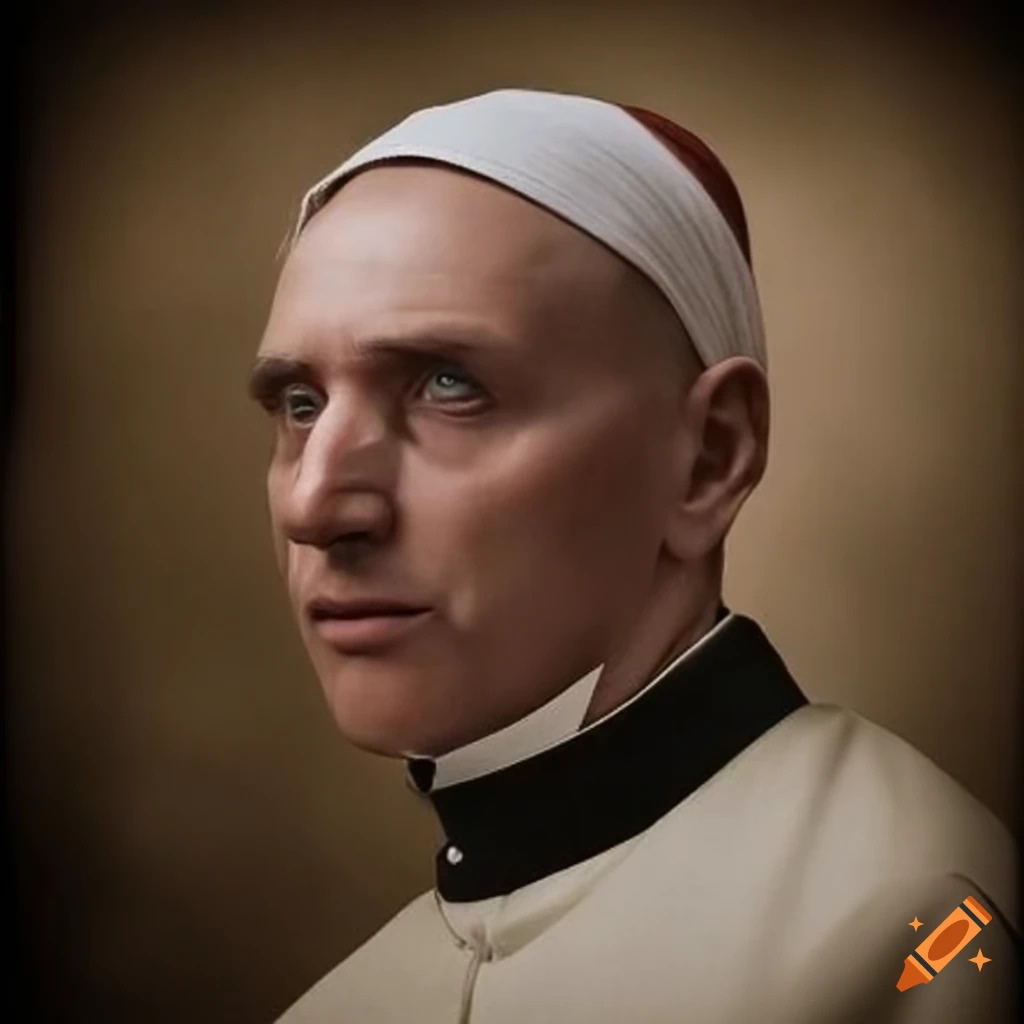 Face of a priest with an expressionless look on Craiyon