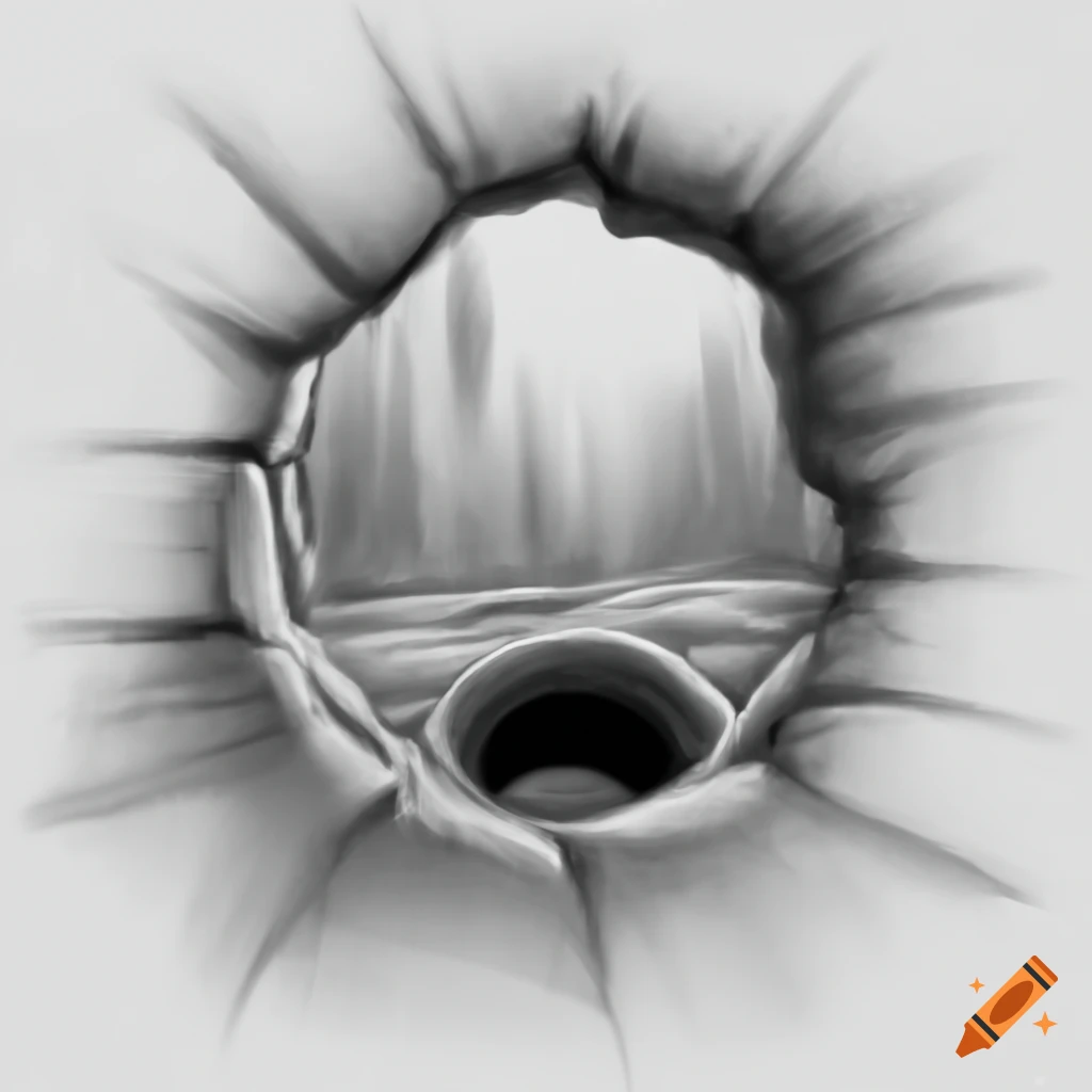 Abstract hole in the ground on Craiyon