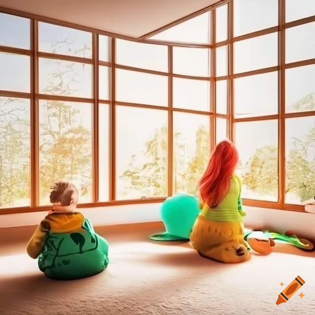 Floor to ceiling window art room for children with autism in calming ...