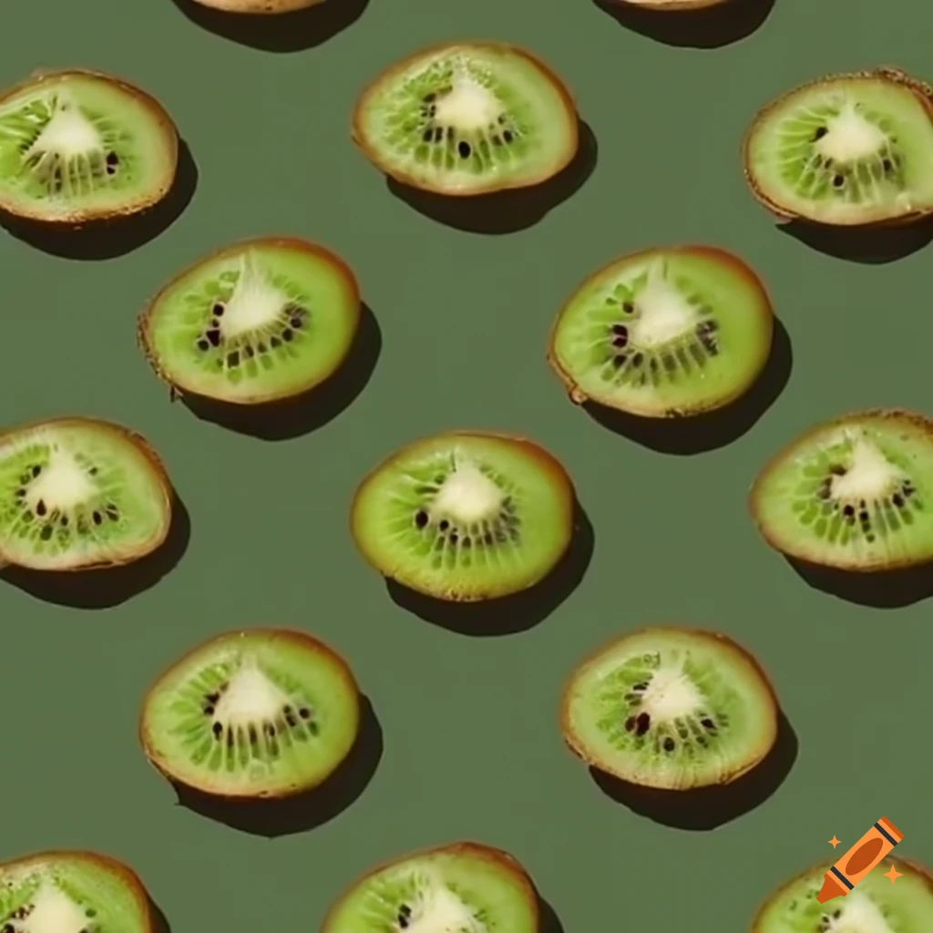 Pattern of kiwi fruits on Craiyon