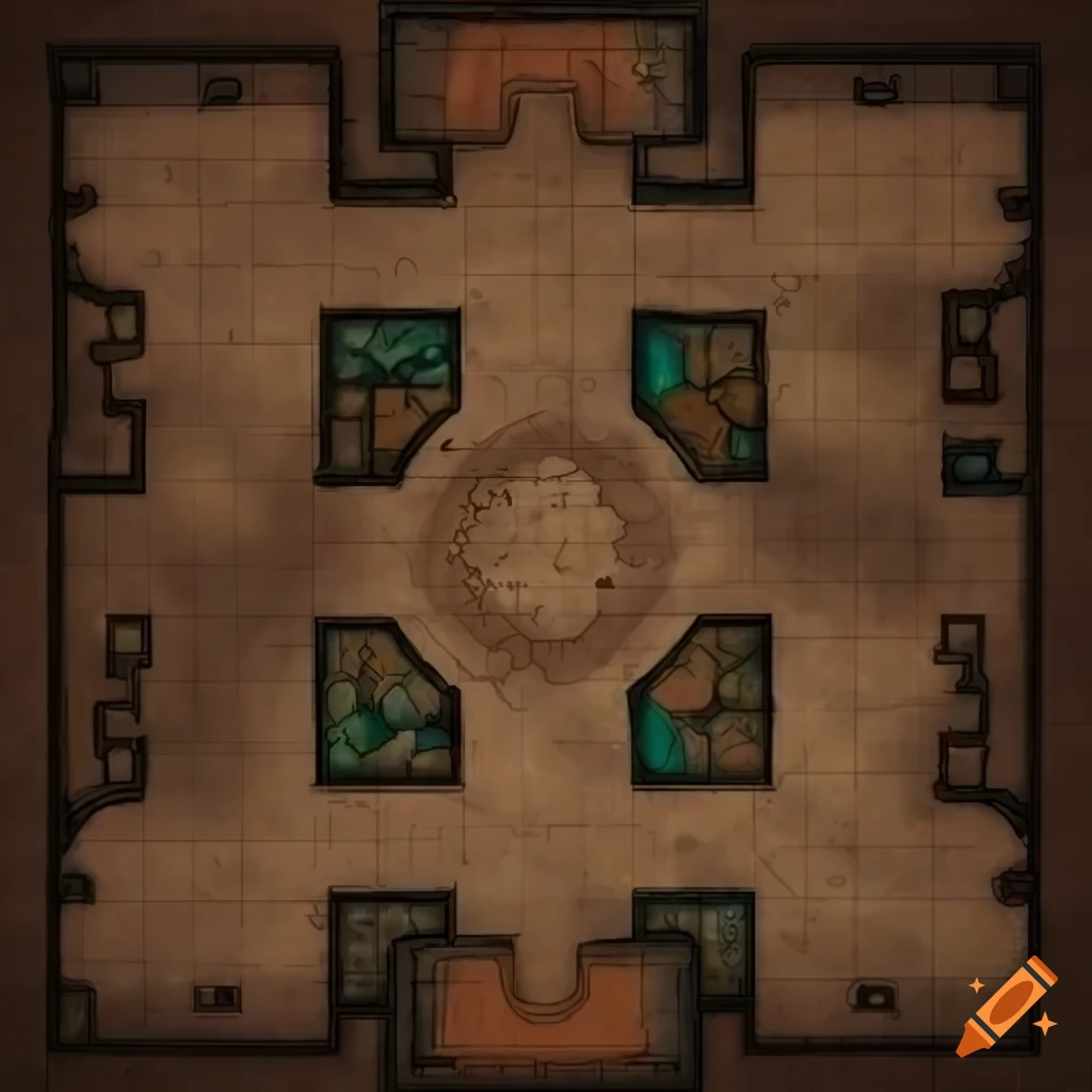 Top down battle map for dnd on Craiyon