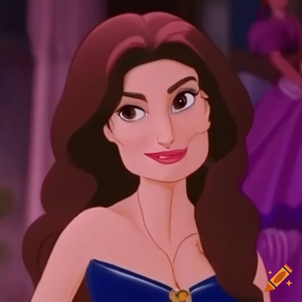 Animated portrayal of idina menzel as a disney princess on Craiyon