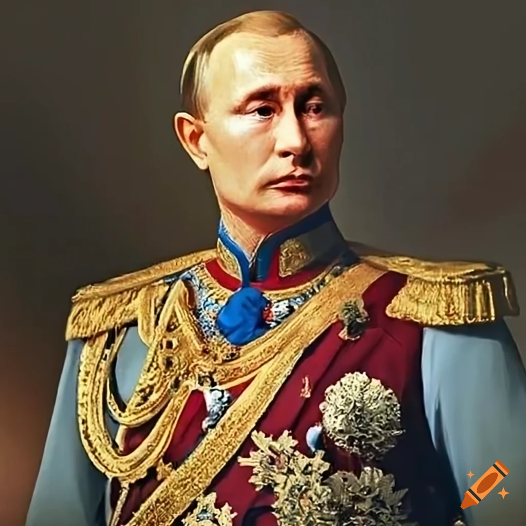 Satirical depiction of putin as a tsar on Craiyon