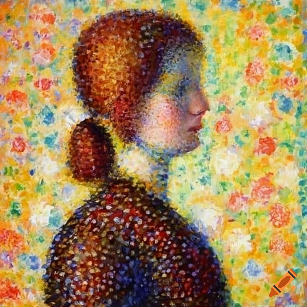Polish woman in the style of seurat on Craiyon