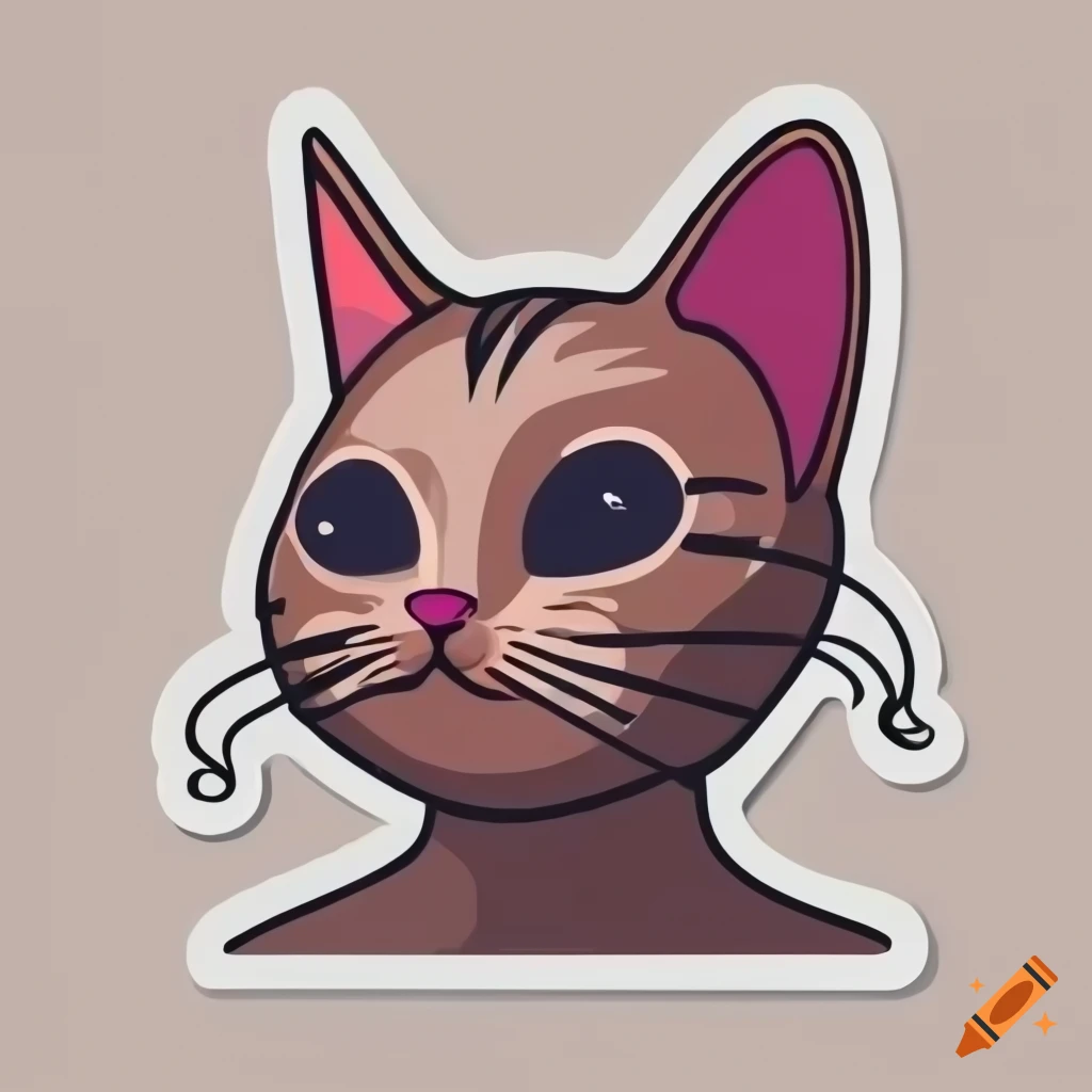 Minimalistic high definition 4k cat vector sticker clipart on Craiyon