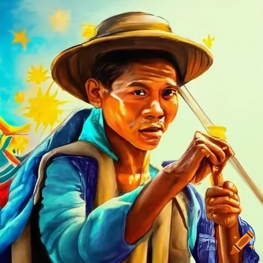 Inspiring filipino jeepney driver as a national hero on Craiyon