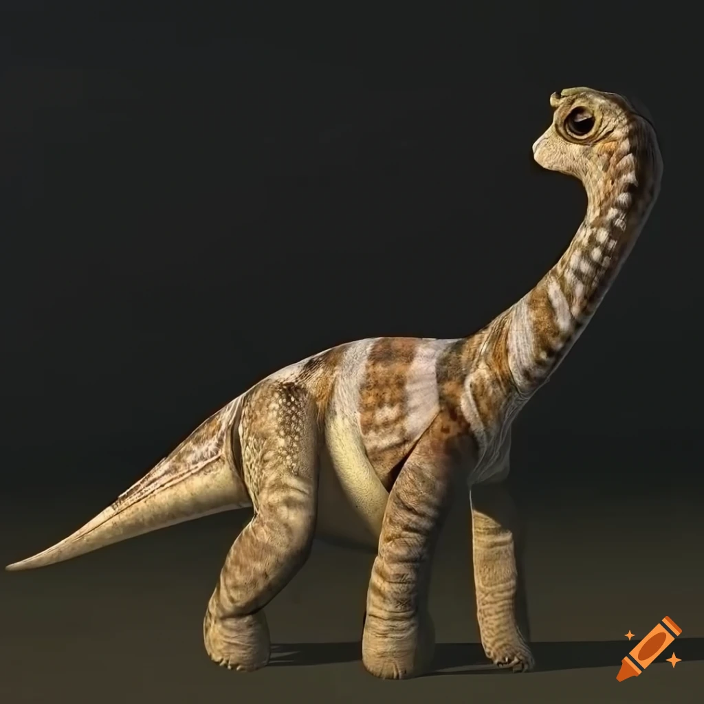 Hefty Hadrosaur dinosaur with lizard-like pattern and elephant-like ...
