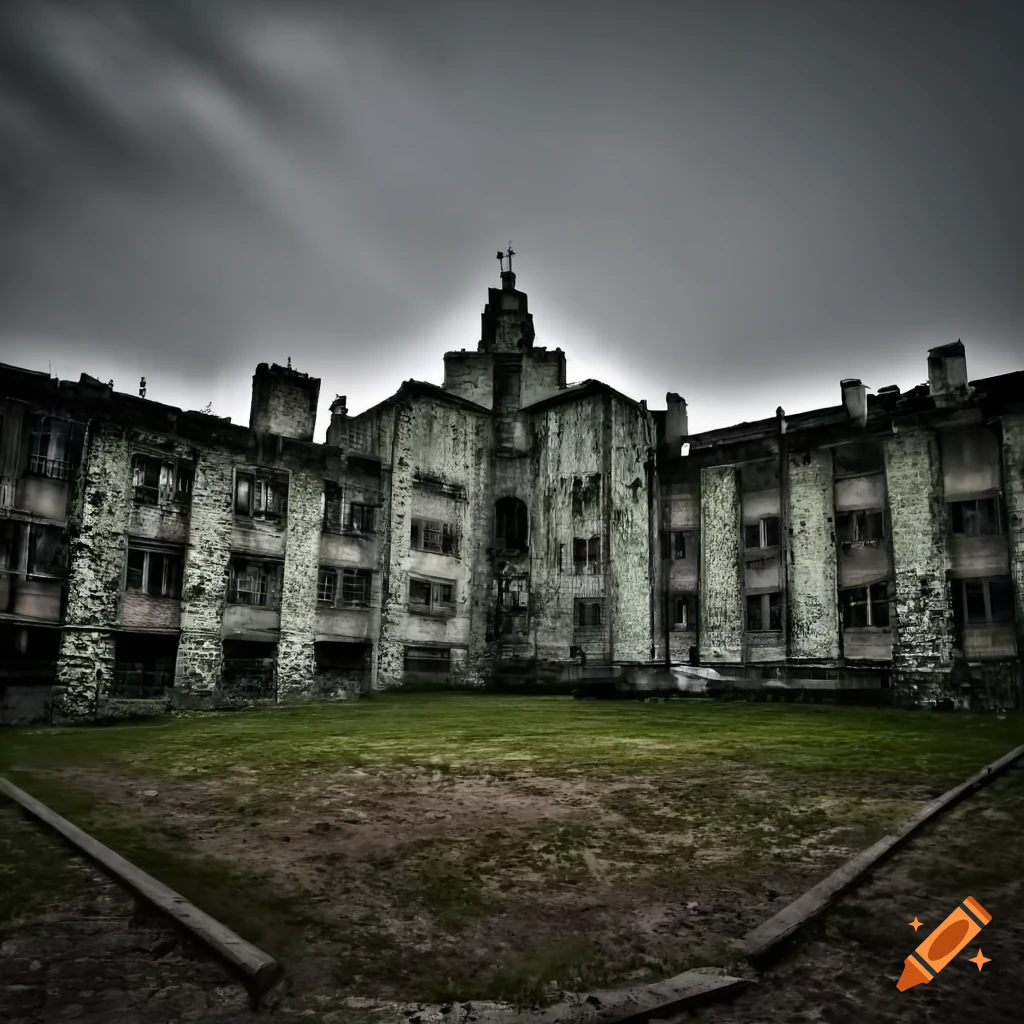 Eerie asylum interior on Craiyon