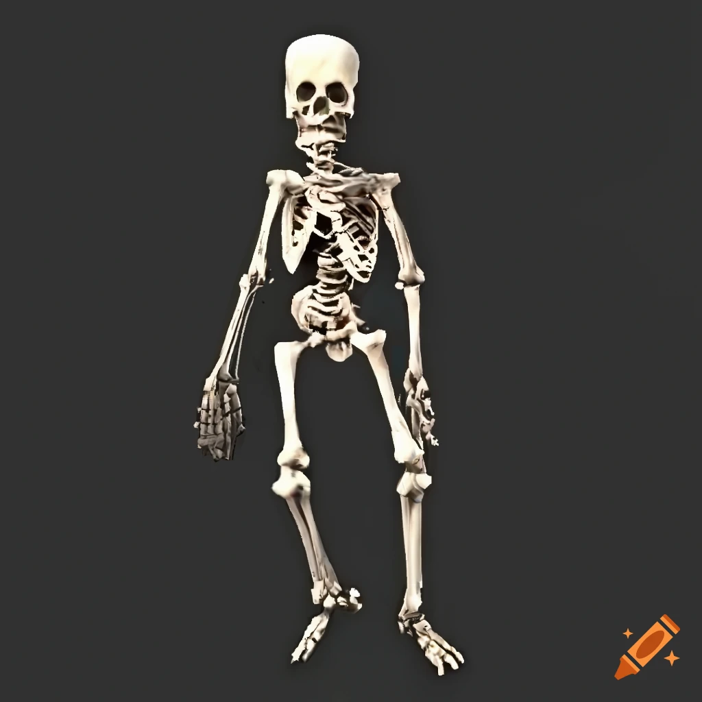 Skeleton in ps1 graphics style on Craiyon